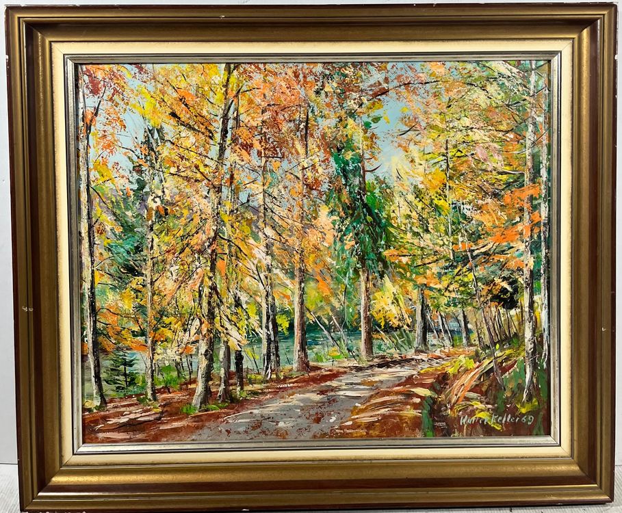 Walter Keller (1901-1975) Grosse Herbst-Wald Szene Gemälde | Kaufen auf Ricardo