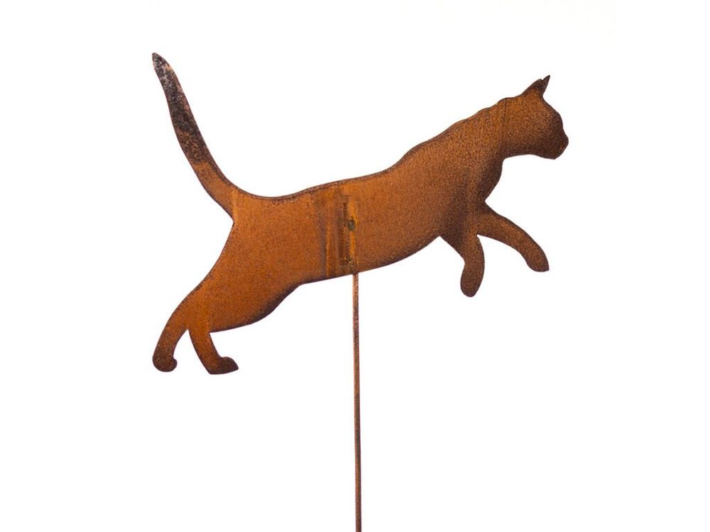 Katzen Set Rosteisen Gartenstecker 115-125cm Höhe | Kaufen auf Ricardo