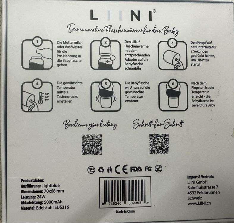 Liini Flaschenwärmer für unterwegs, NP: 79.-- (Gebraucht) in Bäch SZ ...