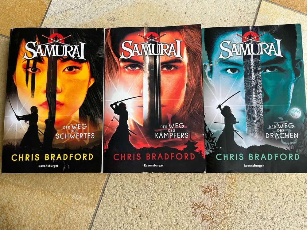 Samurai Buch, Jungen, Kinderbuch, band 1-3, Chris Bradford (Gebraucht ...