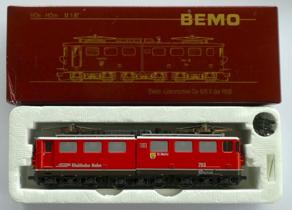 Bemo H0m; Elektrolok RhB Ge 6/6 II No.703; Art.-No. 1254 123 | Kaufen ...