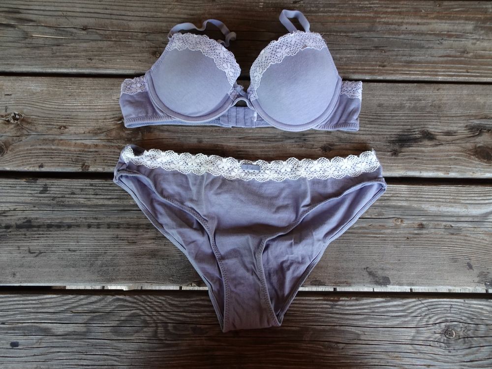 Graues BH-Slip Set BH Gr. 75B, Slip Gr. S - Cha23.55 | Kaufen auf Ricardo