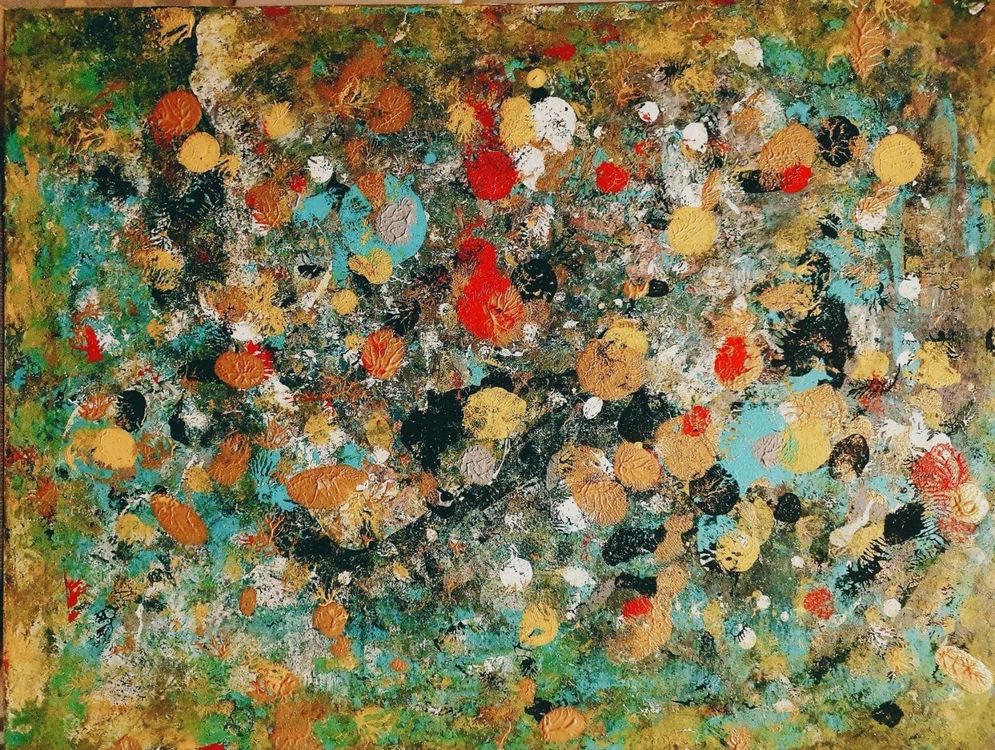 Bild "Zwergentanz" Acryl 70x50 / Modern/ Abstrakt /Unikat | Kaufen auf Ricardo