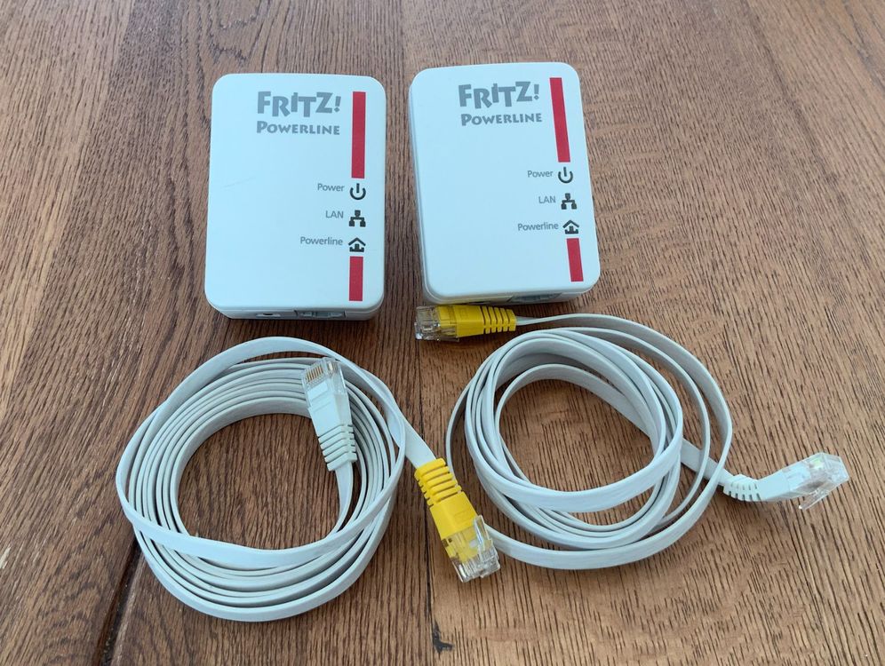 Fritz!Powerline 510E 2er Set mit Ethernet Kabeln (Gebraucht) in Mauren ...