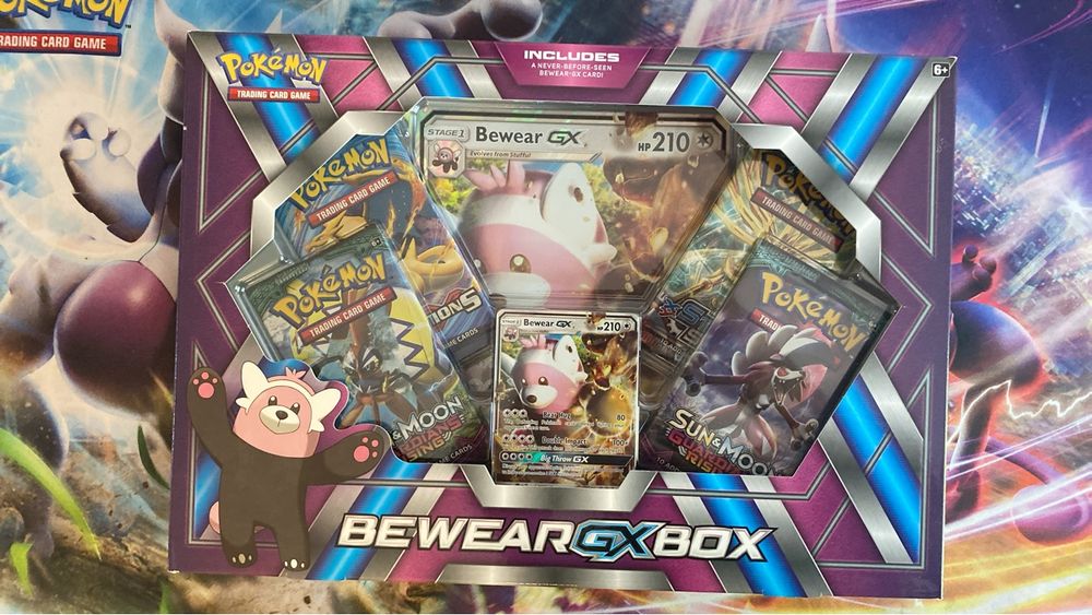 Pokemon TCG Sun & Moon Guardians Rising Bewear-GX Box (Neu und ...