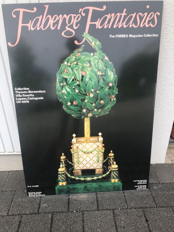 Plakat Fabergé Fantasies mit Plexiglas Rahmen. 1.24m x 88 cm | Kaufen auf Ricardo