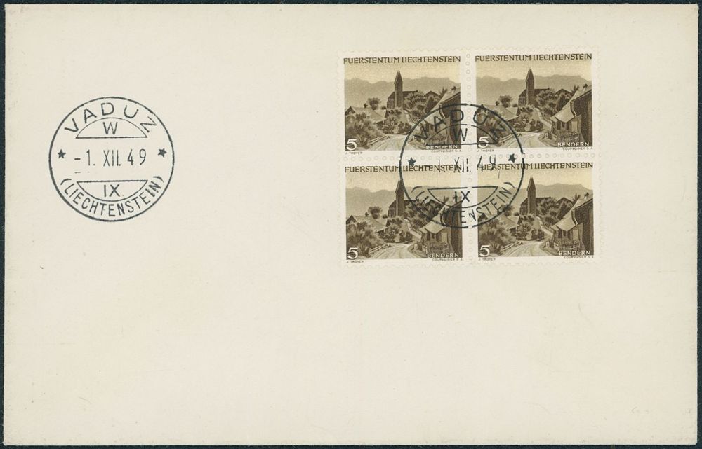FL - 1949 - Landschaftsbilder - Ersttagsbrief FDC U4 ET (Gebraucht) in Schindellegi für CHF 875 ...