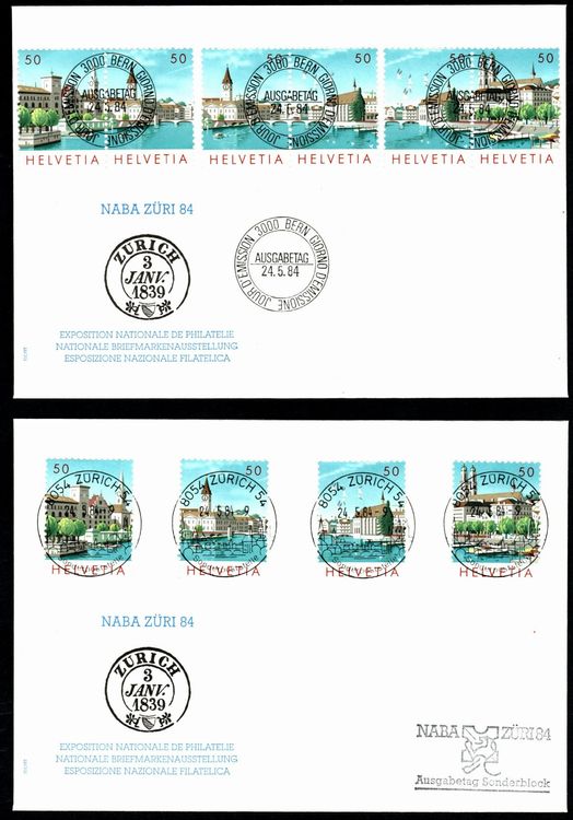 FDC NABA 1984 + FDC Paare voll ET illustriert (Neu und originalverpackt ...
