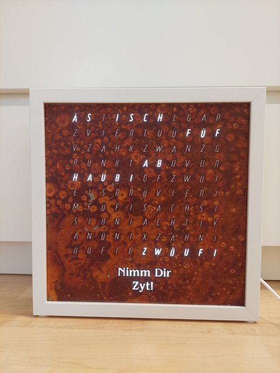 Wortuhr WordClock eigenbau weiss | Kaufen auf Ricardo