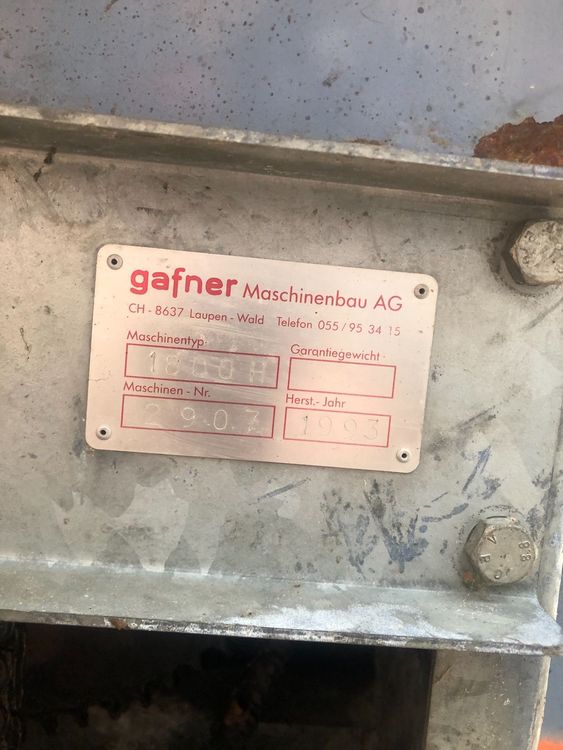 Mistzetter Gafner (Gebraucht) in Brünig für CHF 2600 – nur Abholung auf ...