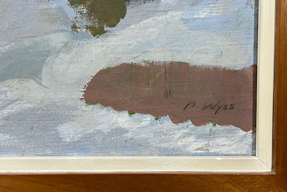 Paul Wyss (1897-1984) grosses Gemälde St. Moritz (Gebraucht) in Root für CHF 300 – mit Lieferung ...