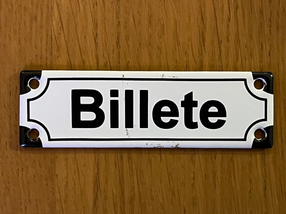 Tram Emailschild Billete Basler Tram BVB Zug Eisenbahn (Neu (gemäss Beschreibung)) in Lausen für ...