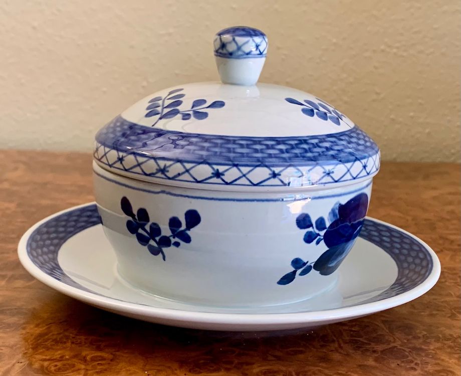 Royal Copenhagen Blue Tranquebar Zuccheriera su piattino. (Usato) a ...