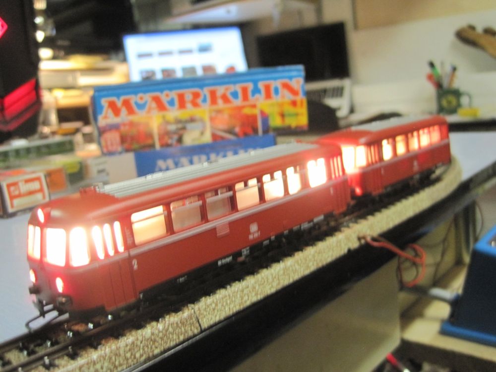 MÄRKLIN H0 SCHIENENBUS 3016 MIT BEIWAGEN 4018 | Kaufen auf Ricardo