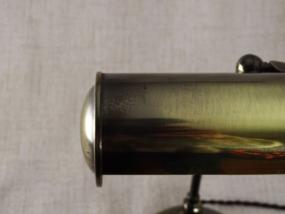 Vintage Schreibtischlampe / Bankerlampe – Messing – E27 (Gebraucht) in ...