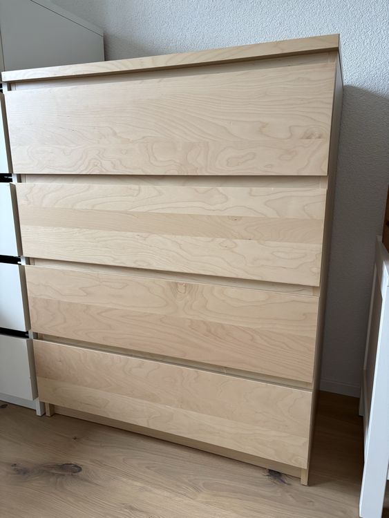 MALM Kommode, 4 Schubladen, Eichenfurnier (Gebraucht) in Fehraltorf für ...