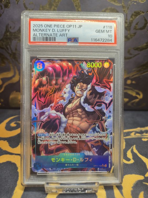 One Piece Monkey.D.Luffy (JP) OP11-118 PSA10 with case (Neu und ...