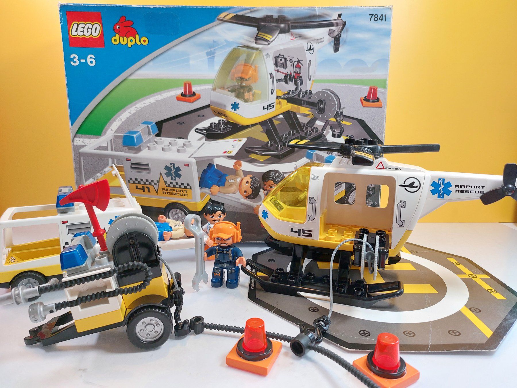 LEGO Duplo 7841 Flughafen Rettungsteam Hubschrauber mit OVP (Gebraucht ...