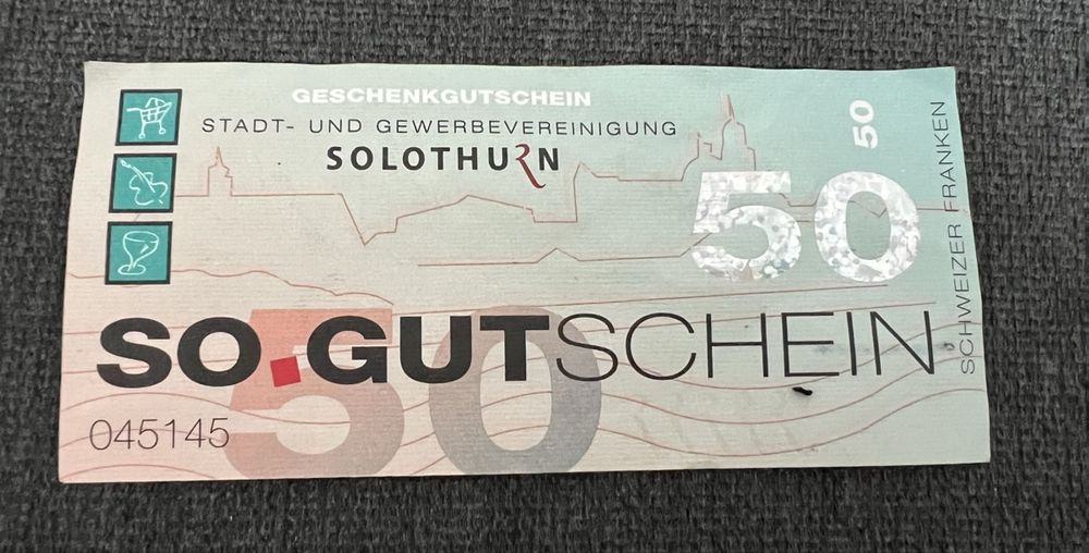 SO-Gutschein Solothurn 50.- CHF bis 2024 gültig (Neu (gemäss Beschreibung)) in Oensingen für CHF ...
