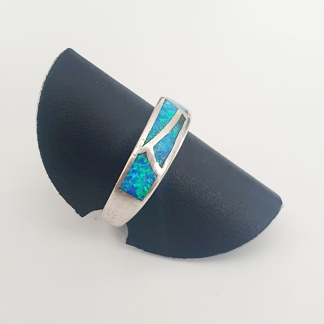 Silber Ring mit Opal-Intarsien, Grösse 17.1mm💍 (Gebraucht) in ...