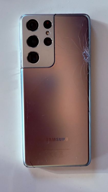 Samsung S21 Ultra 5G Dual SIM 256GB Silver - Broken screen (Defekt) in ...