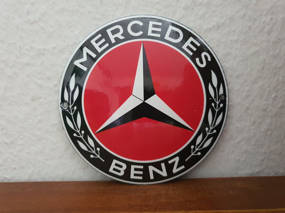 Emailschild Mercedes Benz Logo Emaille Schild Reklame Retro (Neu ...