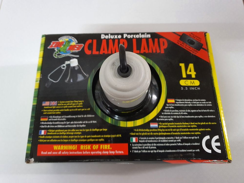 Terrarium Keramik Lampen Fassung mit Schirm und Clamp (Neu (gemäss ...