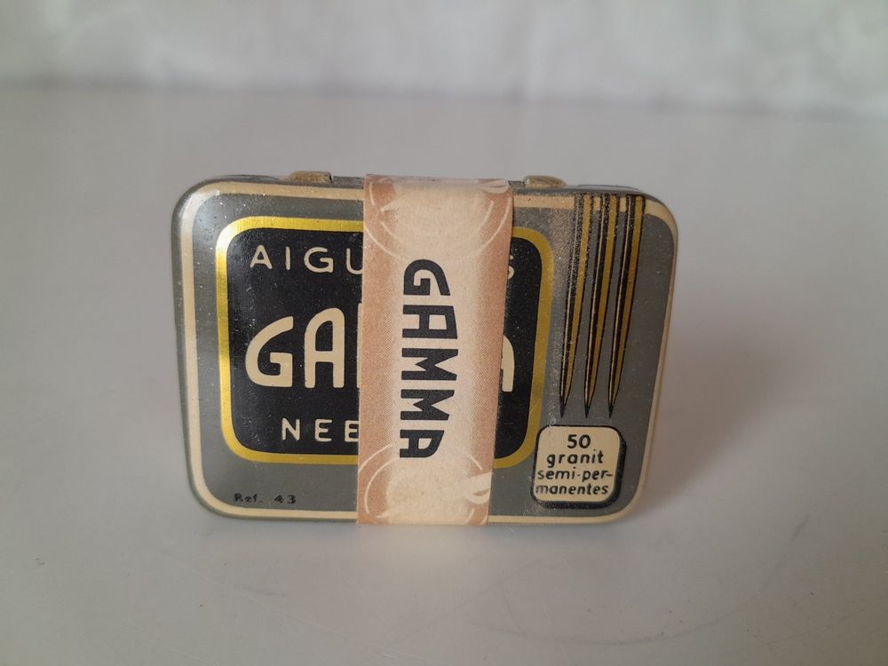 Gamma Grammophon Nadeln in Blechdose, 50 Stück, neu (Neu und ...