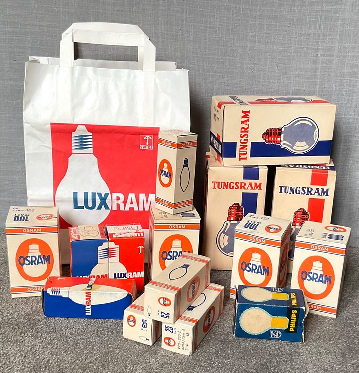 🔵 15x Glühbirnen Tungsram, Osram, Luxram – 70er Jahre 🔴 (Gebraucht) in ...