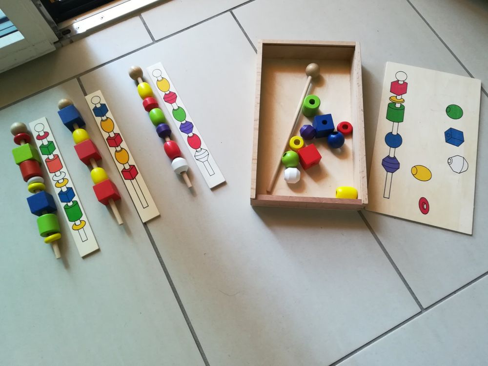 Montessori Motorik Hand-Augen-Koordination Fädelspiel | Acheter sur Ricardo