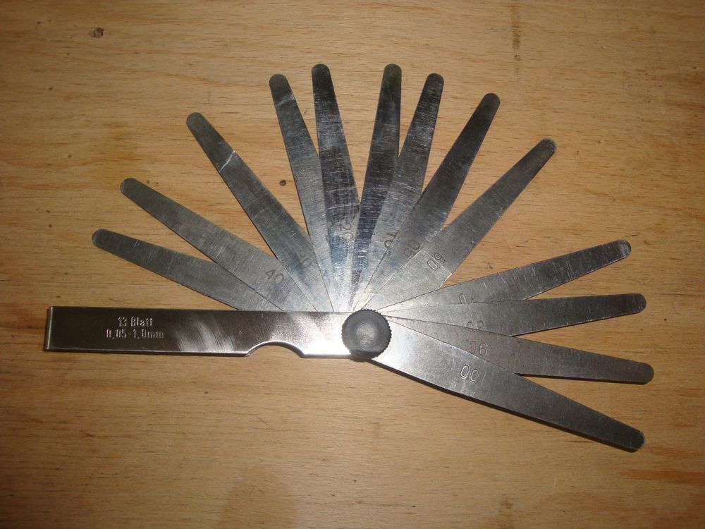 Fühlerlehre / Blattlehre, 13 Blatt, 0,05 bis 1 mm | Kaufen auf Ricardo