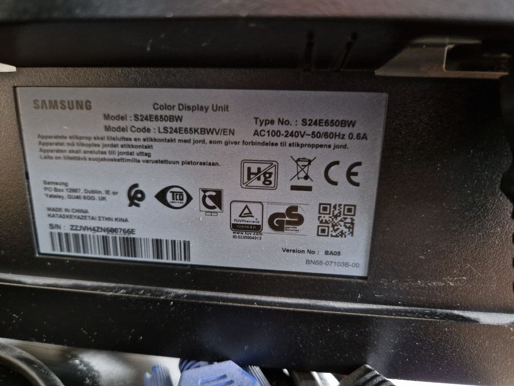 Samsung S24E650BW 24 Zoll Monitor (Gebraucht) in Schinznach-Bad für CHF ...