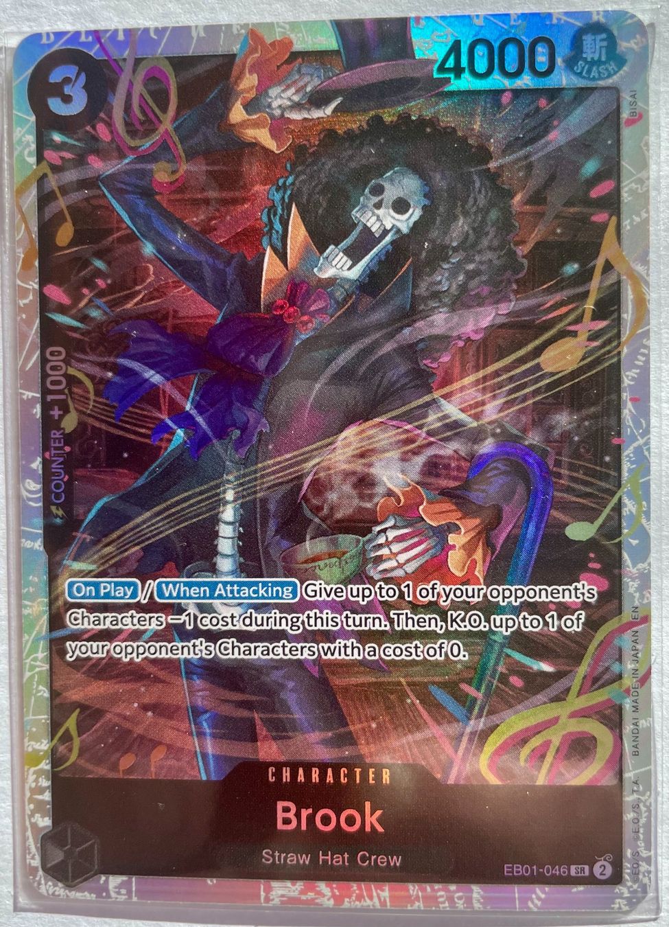 One Piece EB01-046 SR Brook - English - Sammelkarte (Neu (gemäss Beschreibung)) in Engelburg für ...
