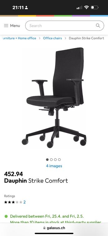 Ergonomic Office Chair Dauphin Strike Comfort (Gebraucht) in Moehlin für CHF 50 – nur Abholung ...
