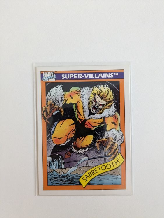1 x Karte 1990 Marvel Comics Super Villains - Sabretooth | Kaufen auf ...
