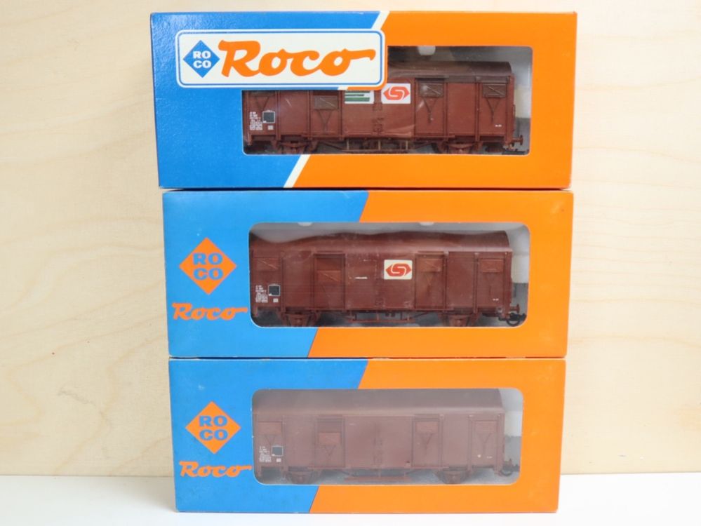 ROCO 6 x SNCF Güterwagen 46448 / 46444 / 46445 und Mehr - H0 (Gebraucht ...