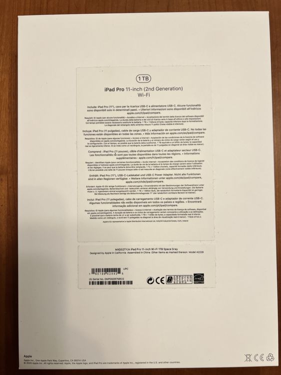 iPad Pro 11-inch (2. Gen) Wi-Fi 1TB - Display defekt (Defekt) in ...