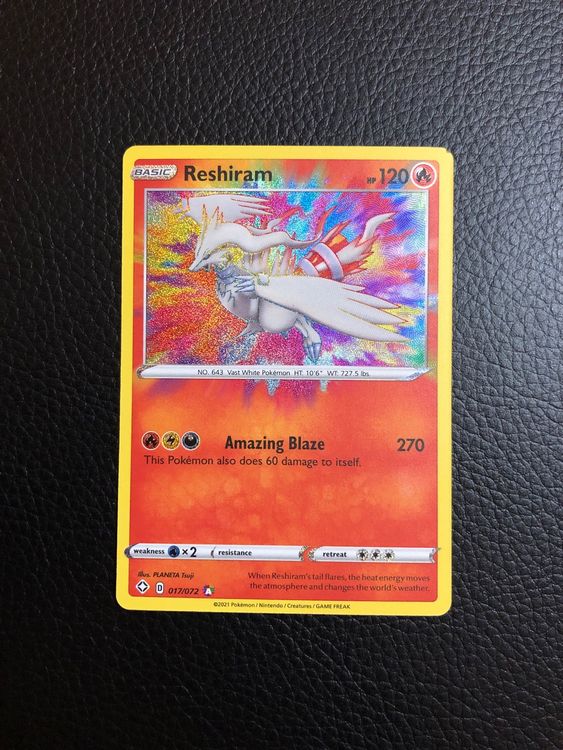 Shining Fates Reshiram amazing rare 17/72 Ab 1 | Kaufen auf Ricardo