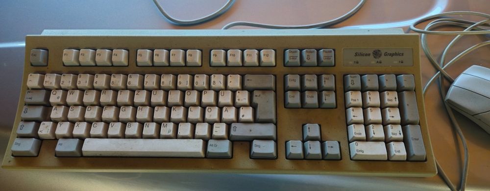 Original Sgi Silicon Graphics Keyboard (Deutsch) + Mouse (Gebraucht) in ...