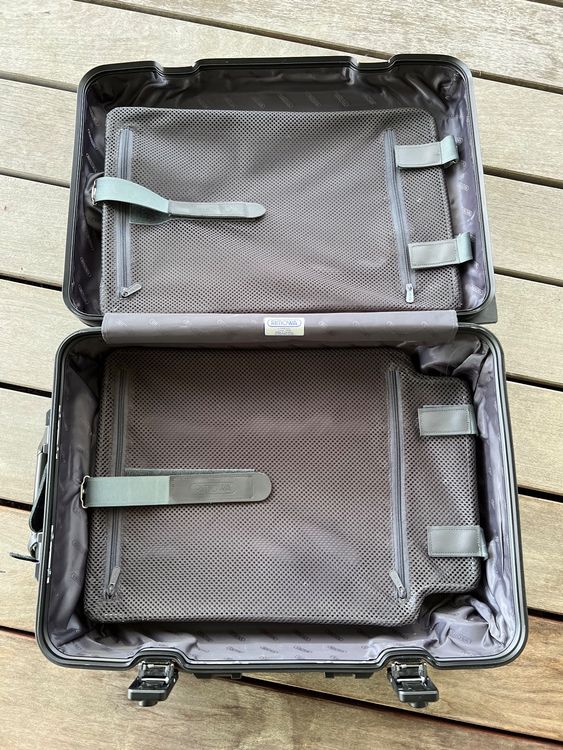 Original RIMOWA Topas Cabin Trolley S, Alu black, 2 wheel (Gebraucht ...