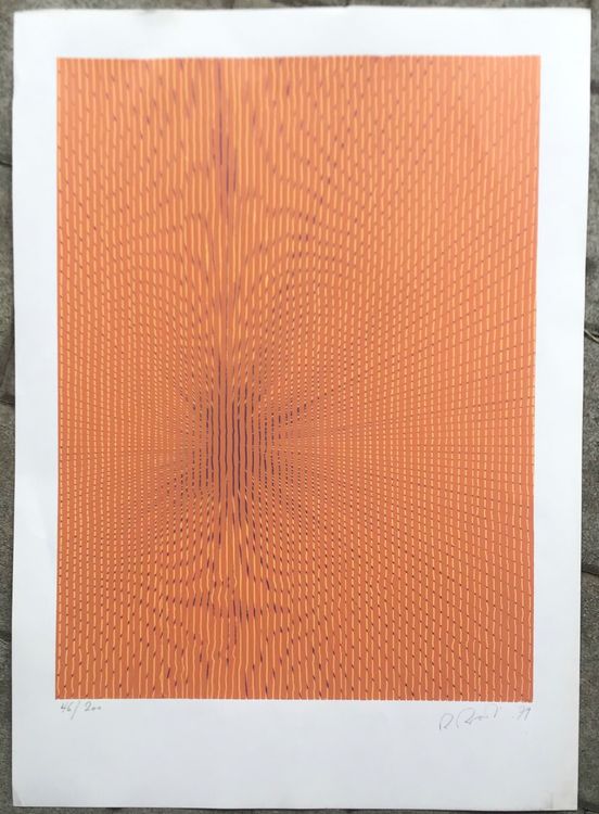 Moderne Konkrete Lithographie Unleserlich Signiert | Kaufen auf Ricardo