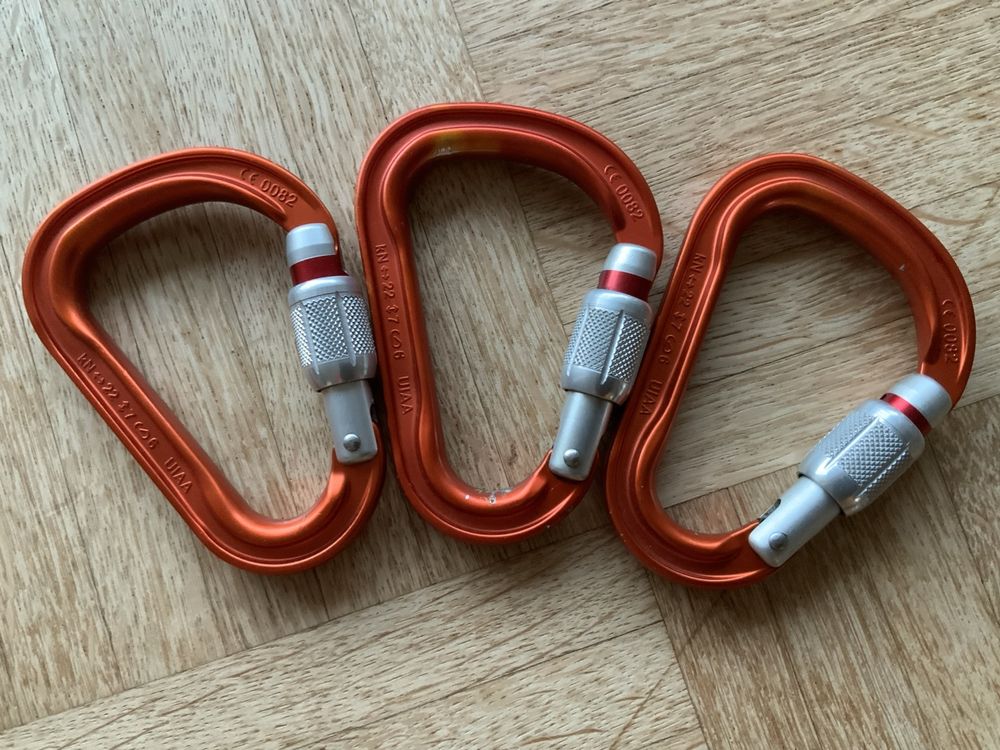 Petzl Attache HMS Halbmastwurfsicherungskarabiner, 3 Stk (Gebraucht) in ...