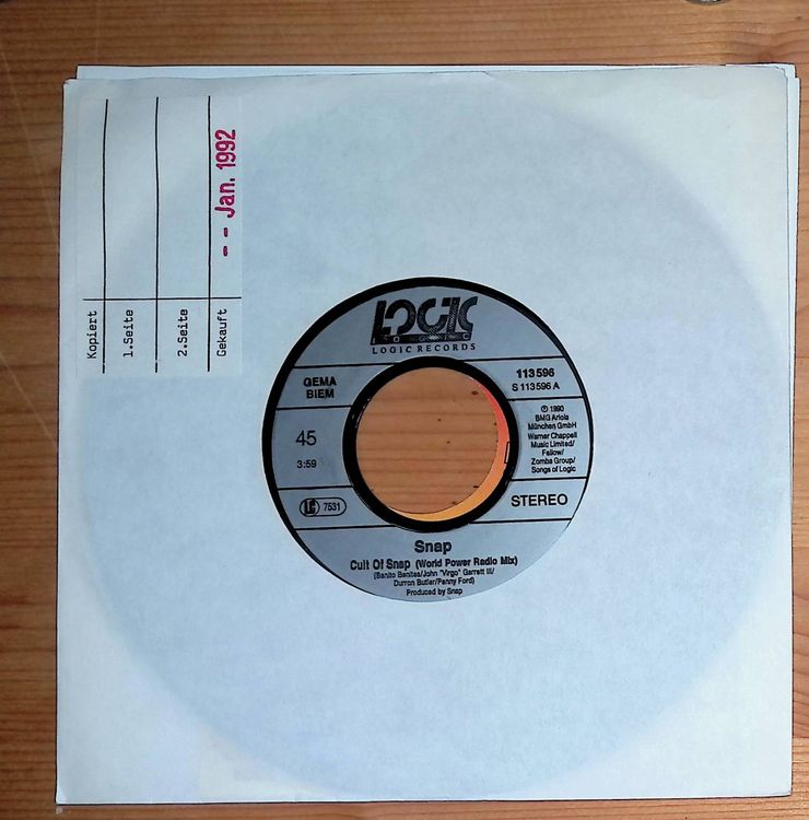 Snap - Cult Of Snap Single 7 | Kaufen auf Ricardo