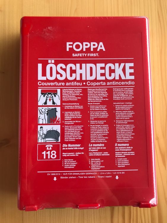 Löschdecke Foppa (Neu und originalverpackt) in für CHF 20 – nur ...