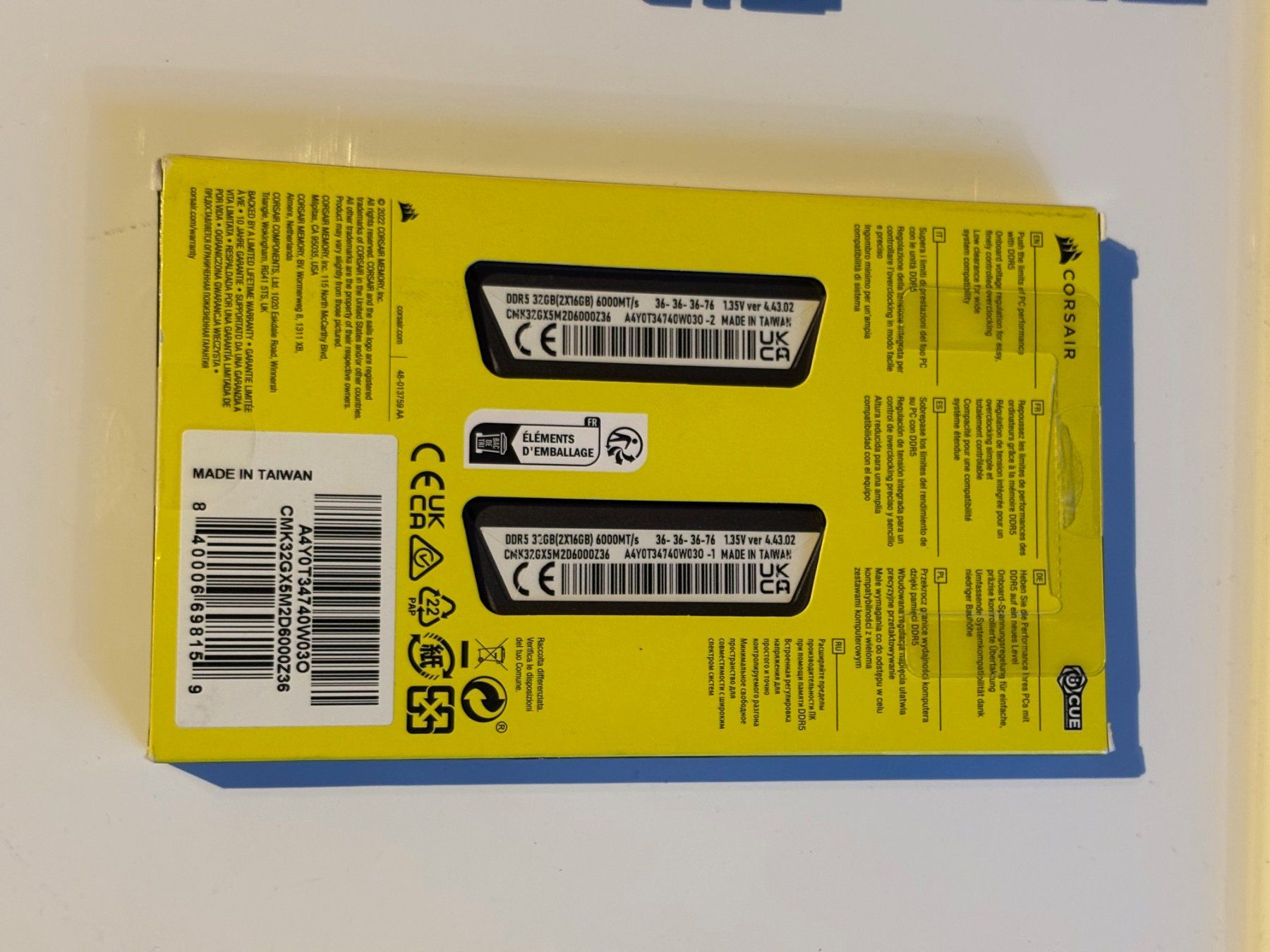 PC RAM Corsair Vengeance DDR5 DRAM 2x16GB 6000 MHz CL36 Neu (Neu ...