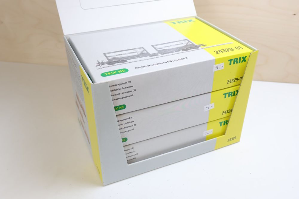 Märklin/Trix AC 3 x Containerwagen Bertschi Schweiz - 24329 (Gebraucht ...