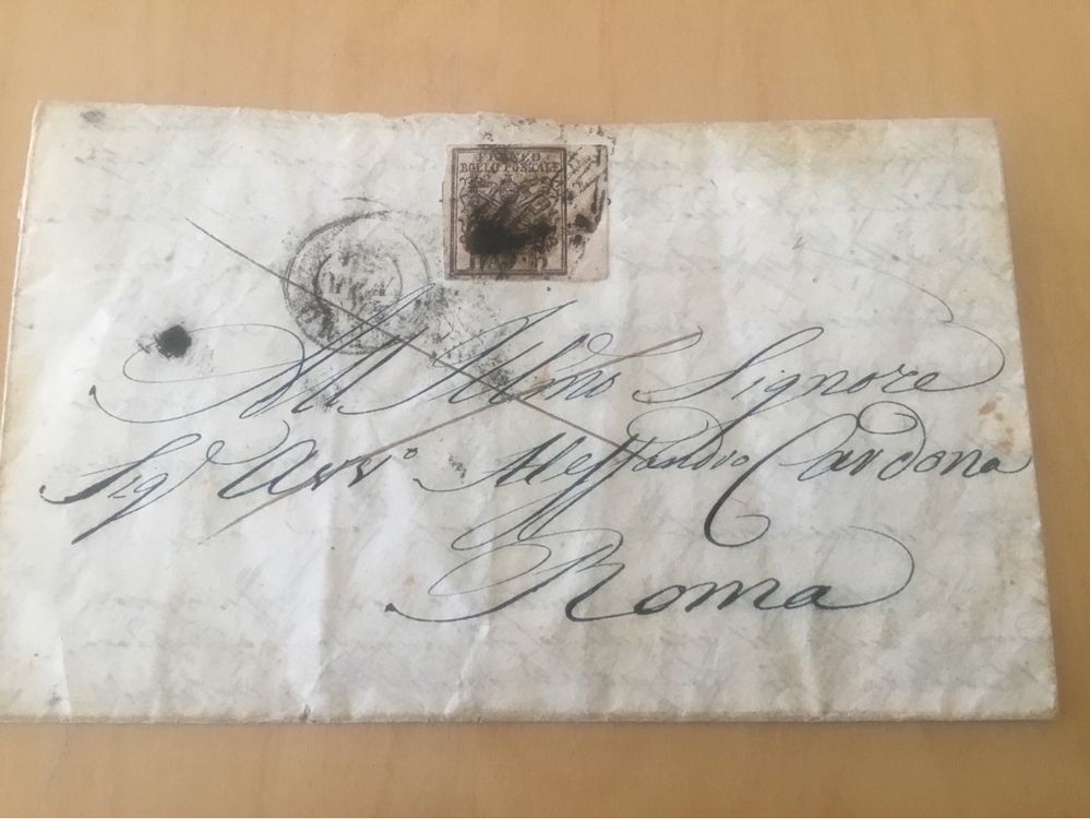 Rarissima lettera antica con bollo pontificio, Roma! (Usato) a cassina ...