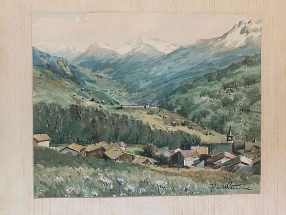 Aquarell Schweizer Bergdorf, signiert P. Kömme (Gebraucht) in Degersheim für CHF 85 – mit ...