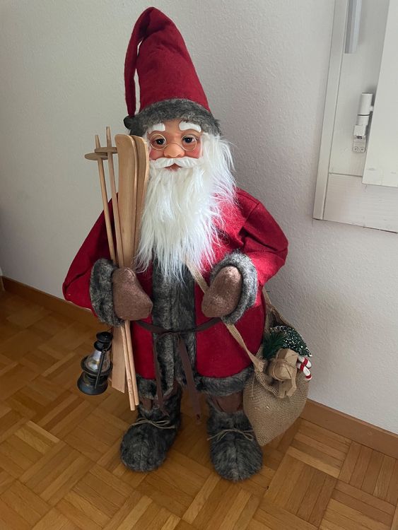 Grosser Samichlaus mit Ski, Laterne und Sack, 95cm hoch! (Gebraucht) in ...