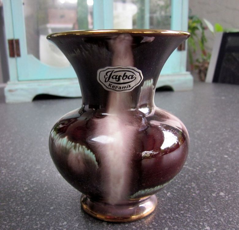 Mid Century Keramik Vase, Jasba, 235/10, 60er Jahre | Kaufen auf Ricardo